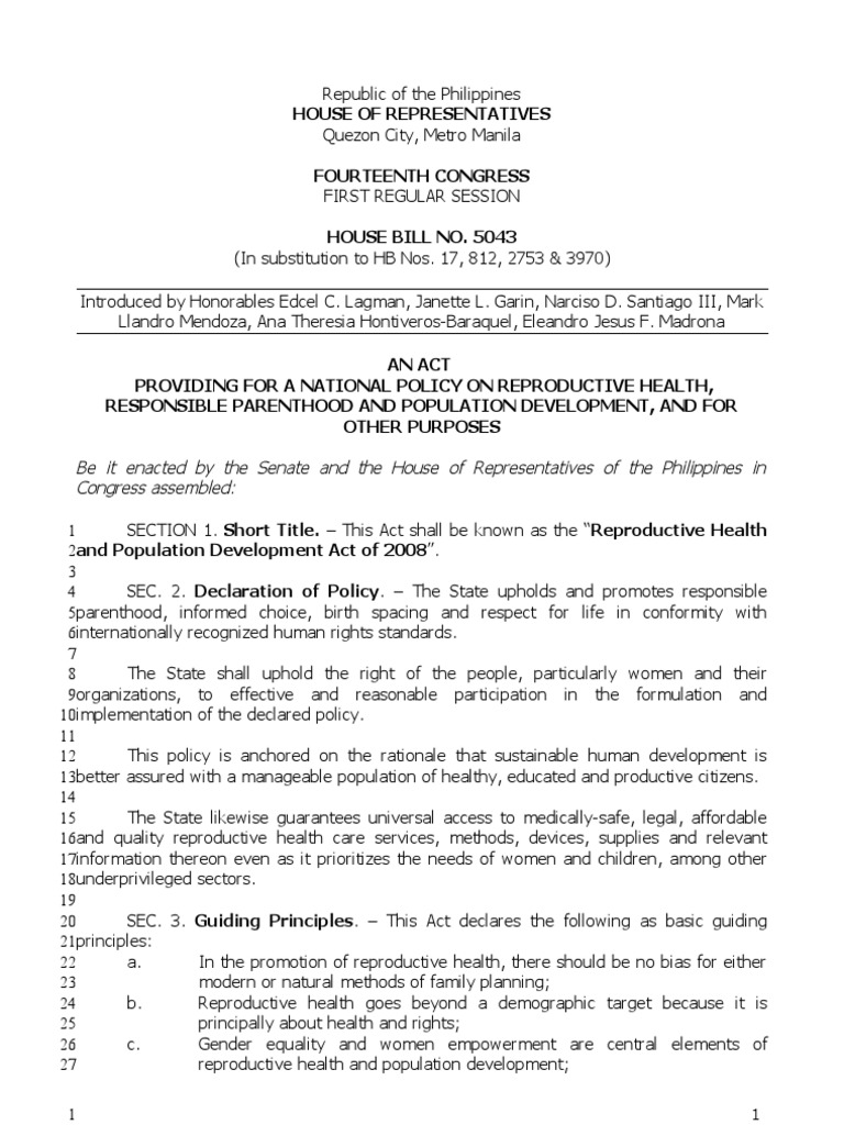 RH Bill No. 05043 | PDF