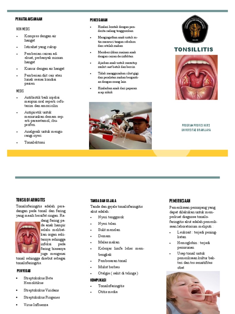 Leaflet Tonsilitis New | PDF