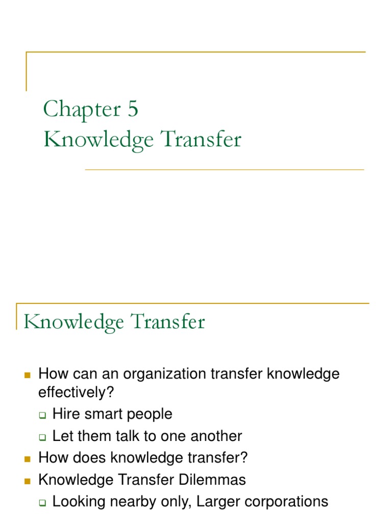 Knowledge Transfer | PDF | Knowledge Management | Ibm Notes