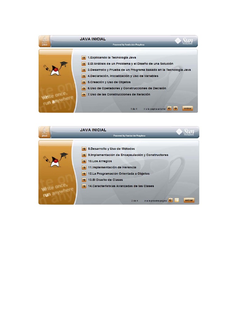 JavaManual PDF | PDF | Java (lenguaje de programación) | Objeto (informática)