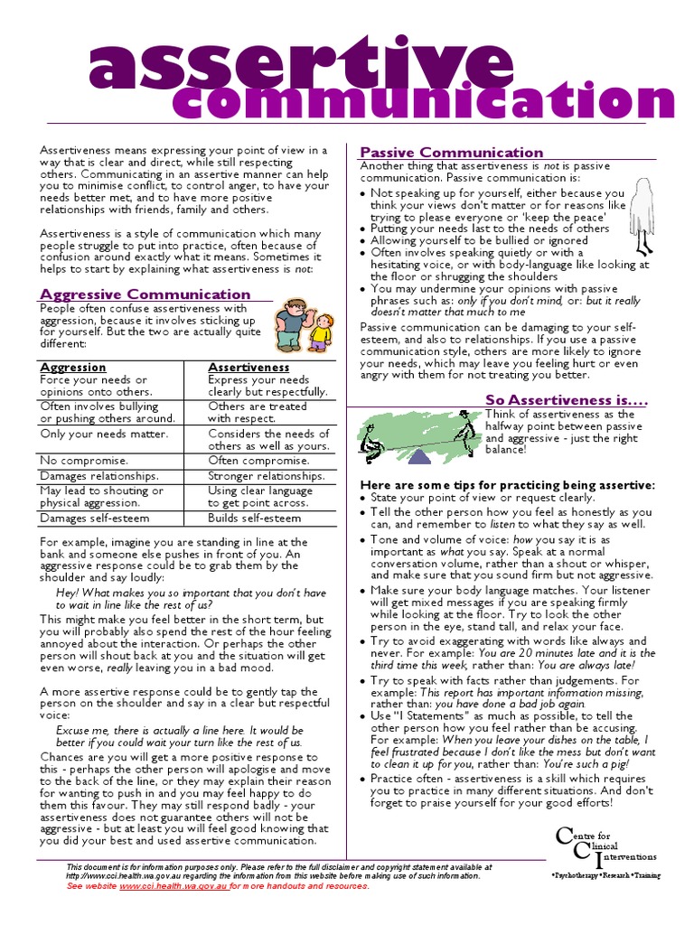 Assertive Communication | PDF | Anger | Self Esteem