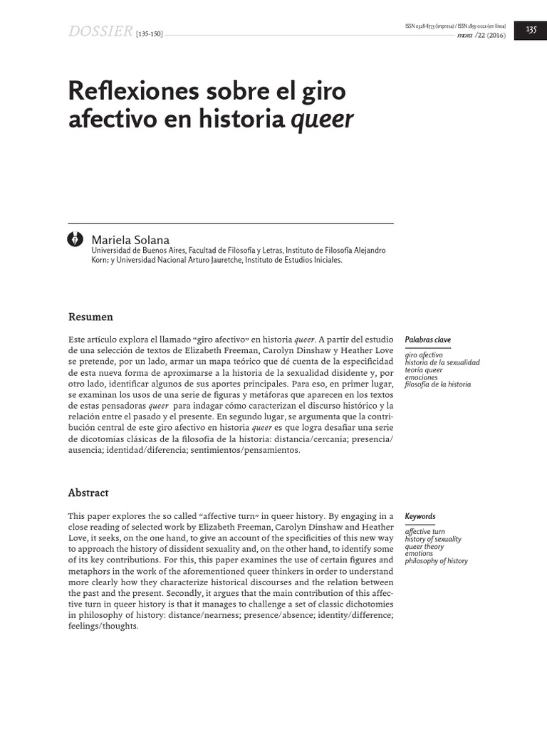 Mariela Solana - Reflexiones sobre el giro afectivo en teoría queer.pdf ...