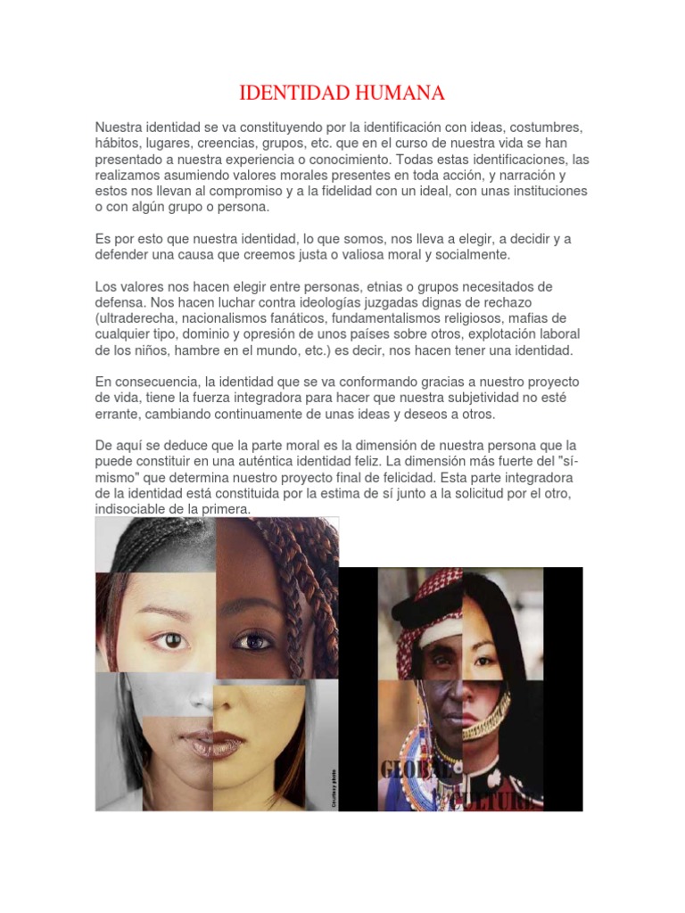 Identidad Humana | PDF