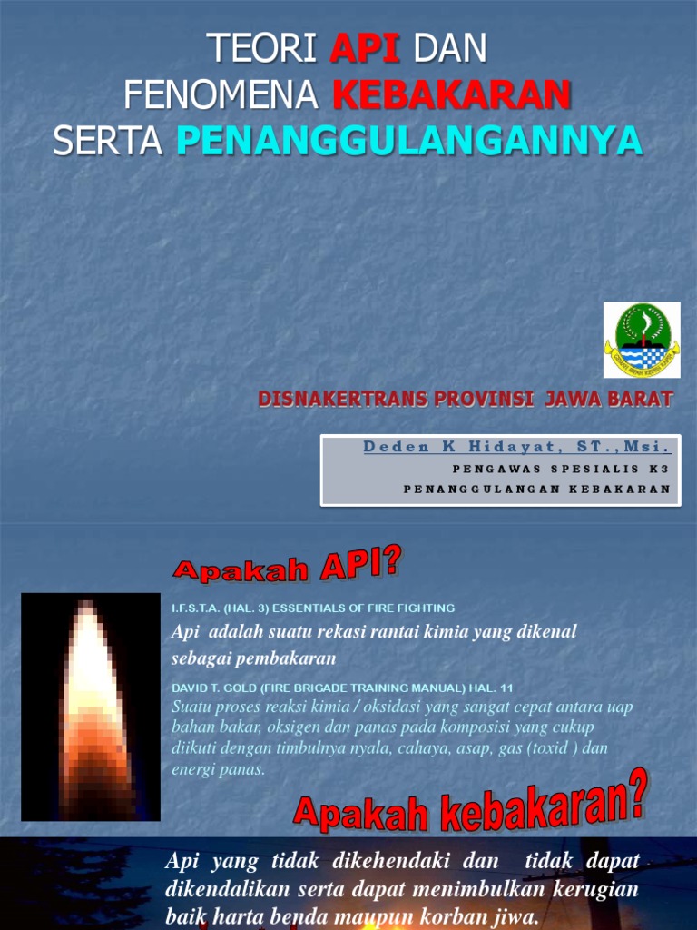 Teori Api Dan Fenomena Kebakaran | PDF