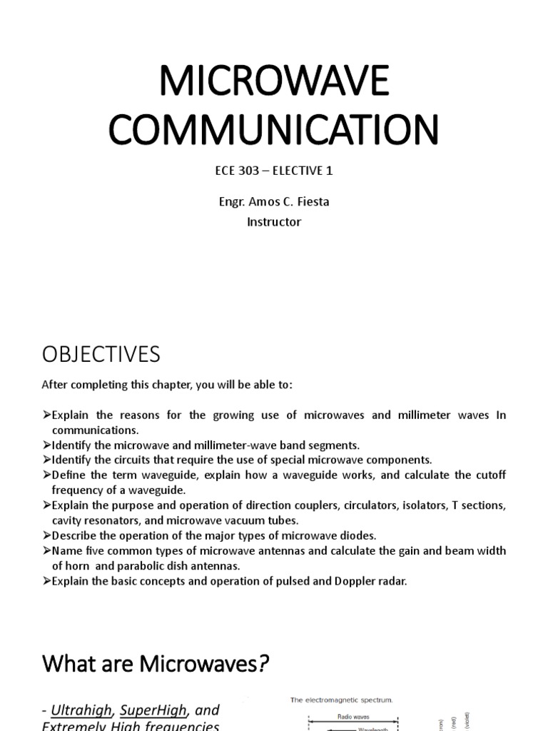 Microwave Communication | PDF | Microwave | Waveguide