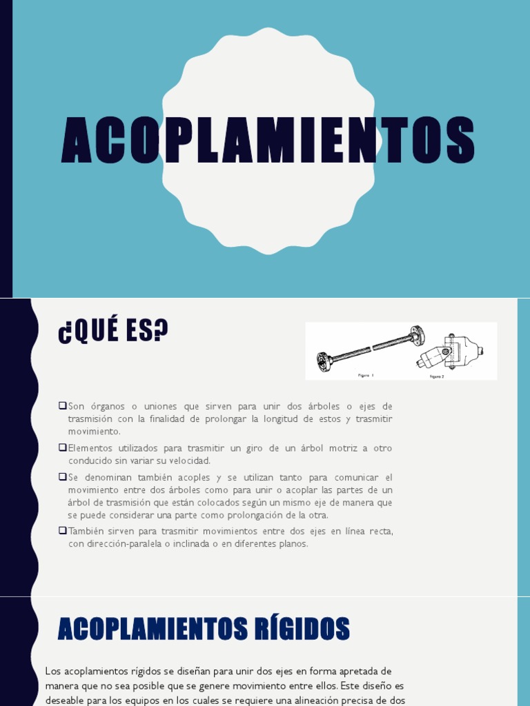 ACOPLAMIENTOS | PDF | Eje | Engranaje