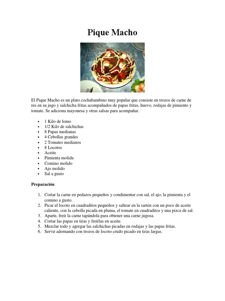 Pique Macho | PDF