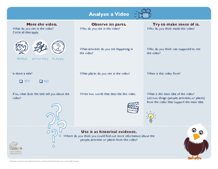 Video Analysis Worksheet Novice | PDF