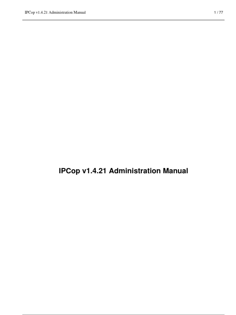 Ipcop Admin | PDF | Secure Shell | Port (Computer Networking)