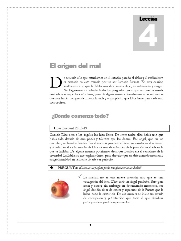 El Origen Del Mal PDF | PDF | Lucifer | Cristo (título)