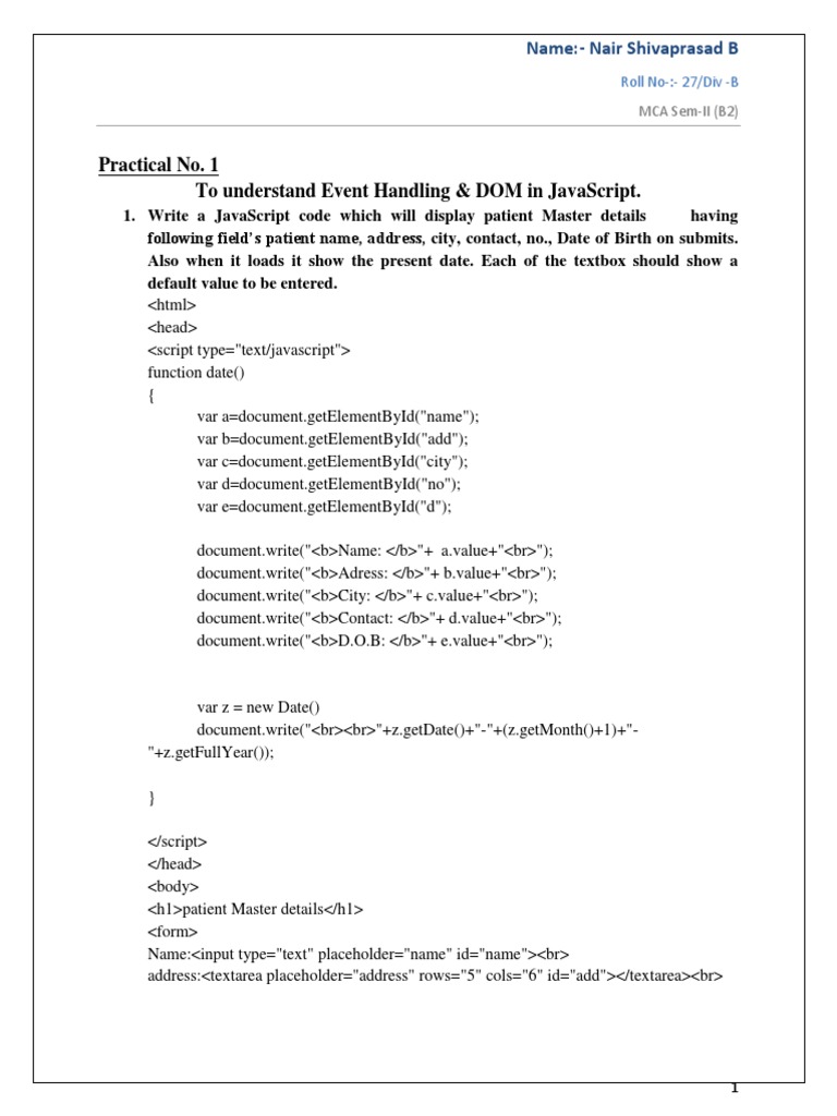 Wad | PDF | Document Object Model | Java Script