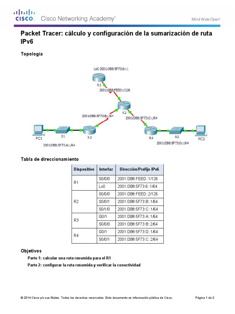 6.4.2.4 Calculating and Configuring An IPv6 Route Summarization Instructions PDF | PDF | Poco ...