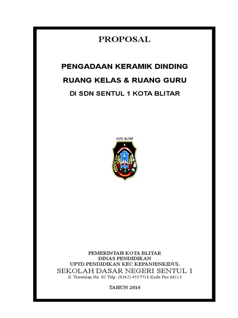 Proposal Dinding Keramik Ruang Kelas | PDF
