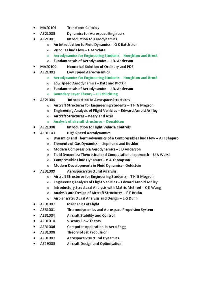 IIT Kharagpur Aerospace Engineering Syllabus | PDF | Teaching Methods ...