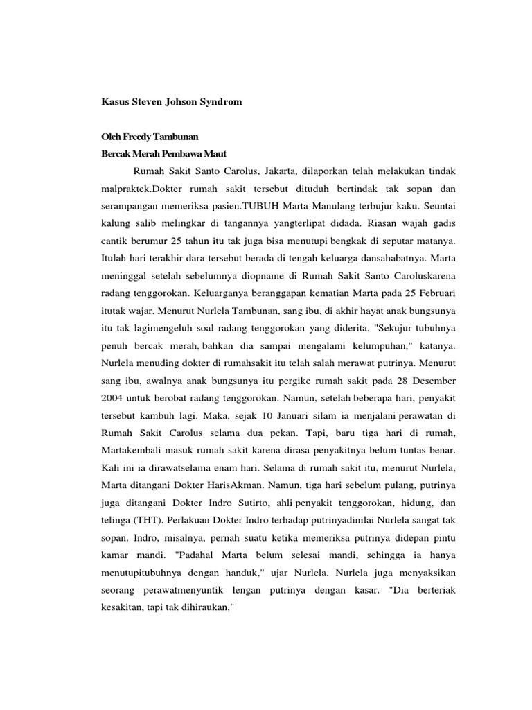 Kasus Steven Johson Syndrom | PDF