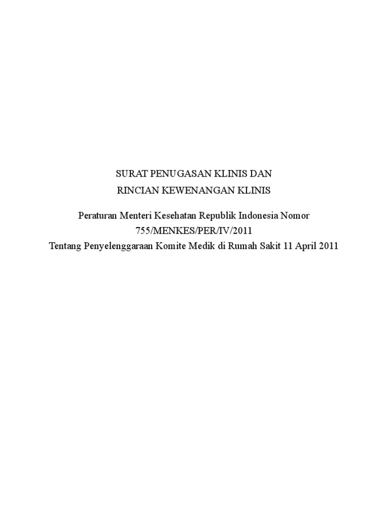 Pedoman SPK Dan RKK Dokter | PDF