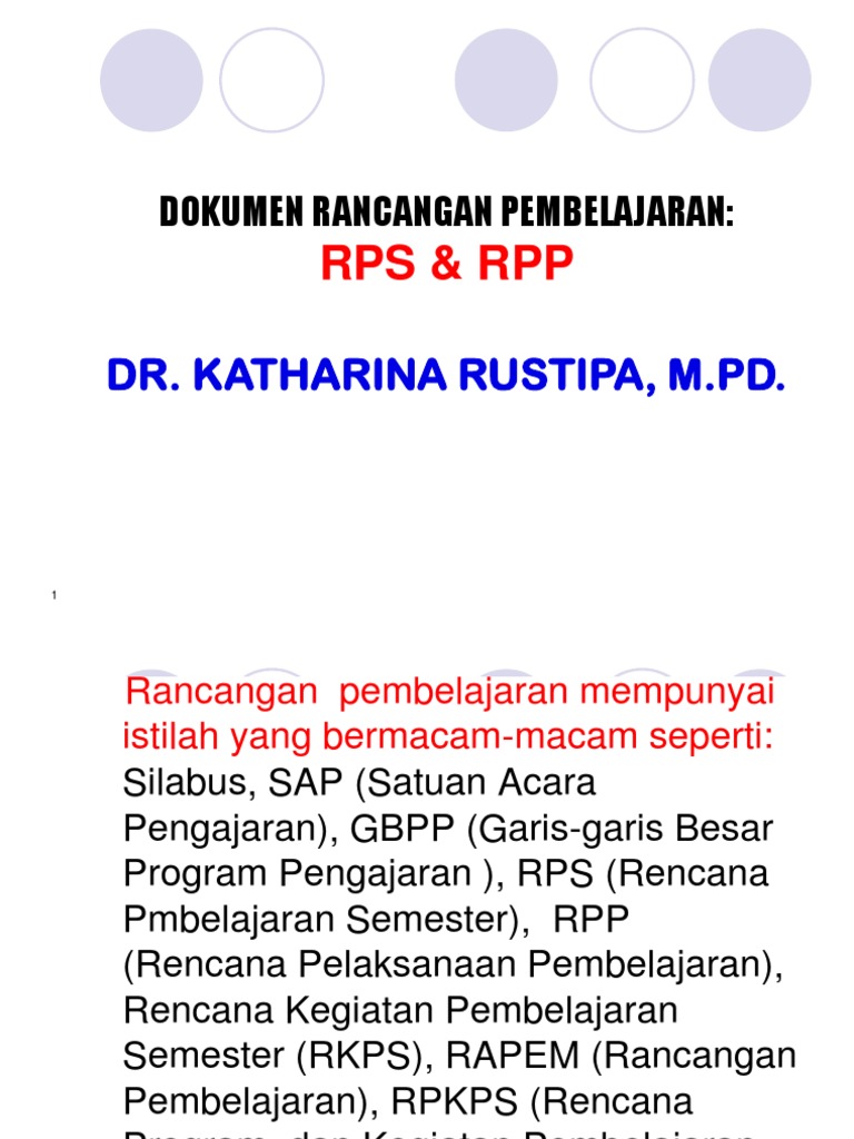 RPS Dan RPP | PDF