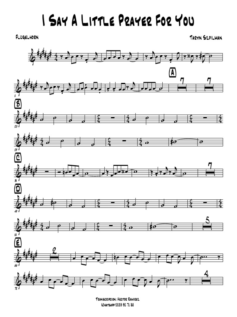 I Say a Little Prayer for You - Trumpet | Cuivres (musique) | Aérophones