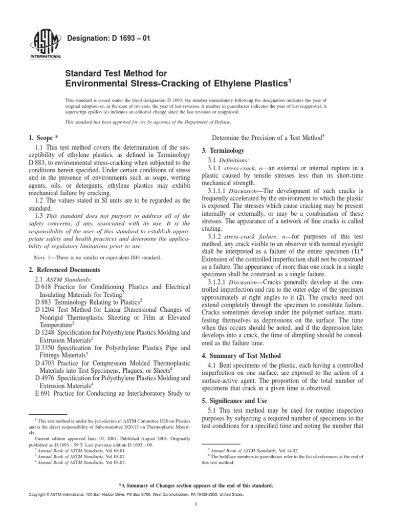 Astm D-1693-Tiêu Chuẩn Độ Bền Môi Trường | PDF | Bias Of An Estimator ...