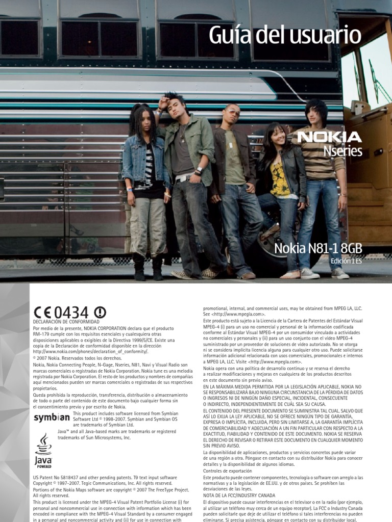 Nokia N81 8GB UG Es | PDF | Nokia | Servicio de Mensajes Multimedia