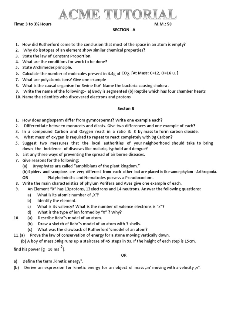 Science 9th Class | PDF | Atoms | Chemical Elements