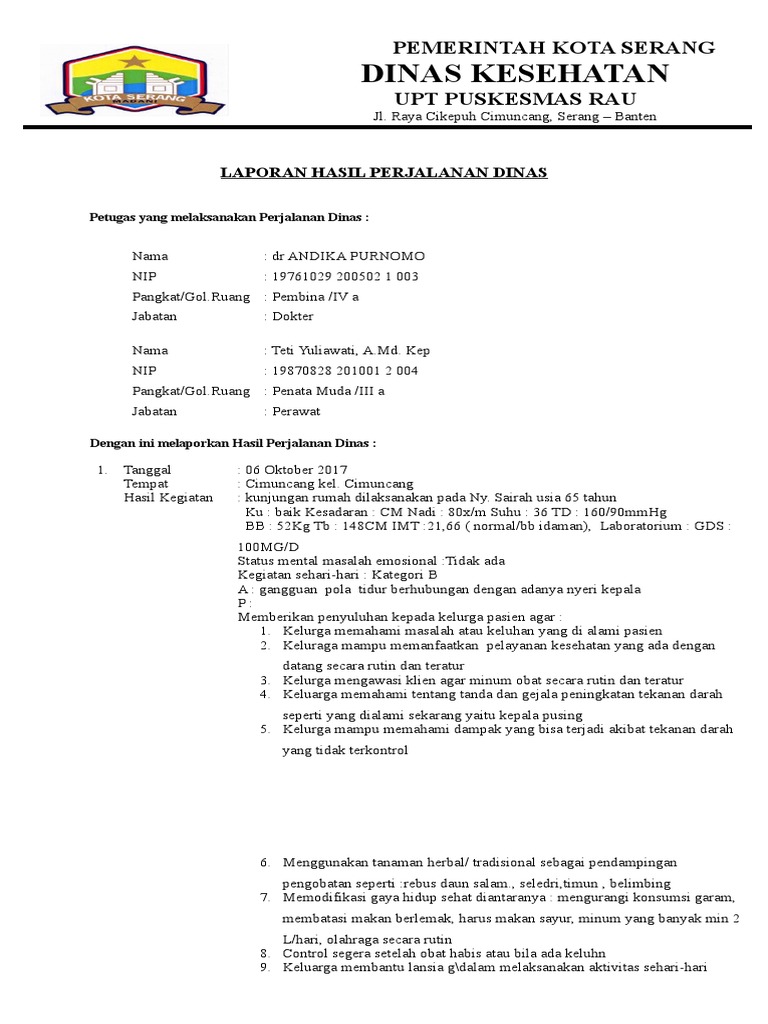 Laporan Hasil Perjalanan Dinas | PDF