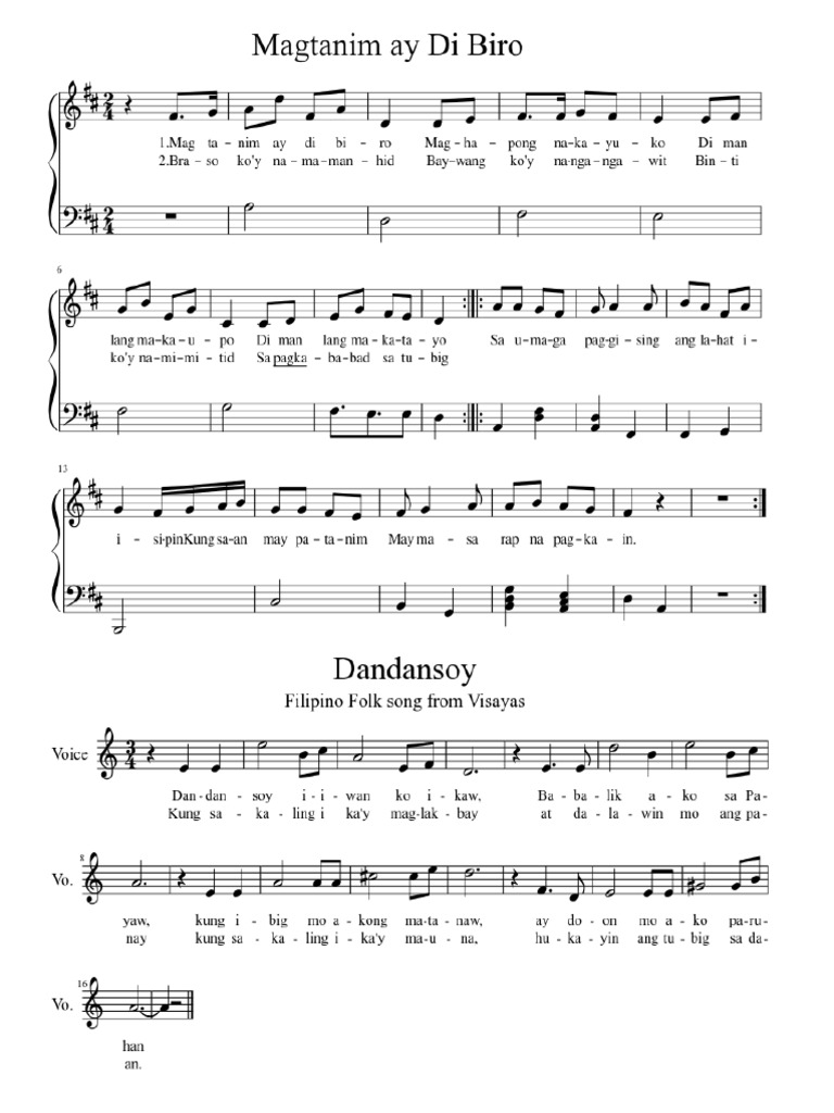 Filipino Folk Songs | PDF