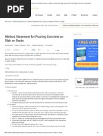 Method Statement For PCC & RCC Works | PDF | Concrete | Building Technology
