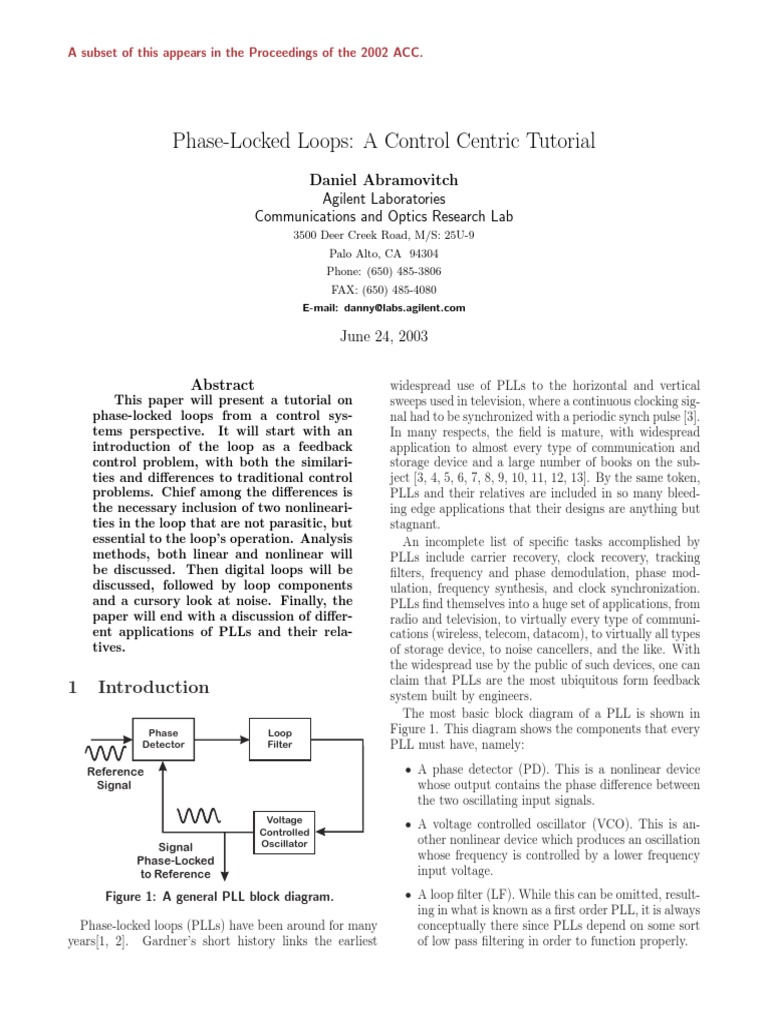 Pll Tutorial Pdf Pdf Detector Radio Electricity
