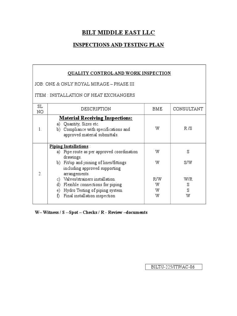 ITP Heat Exchanger | PDF