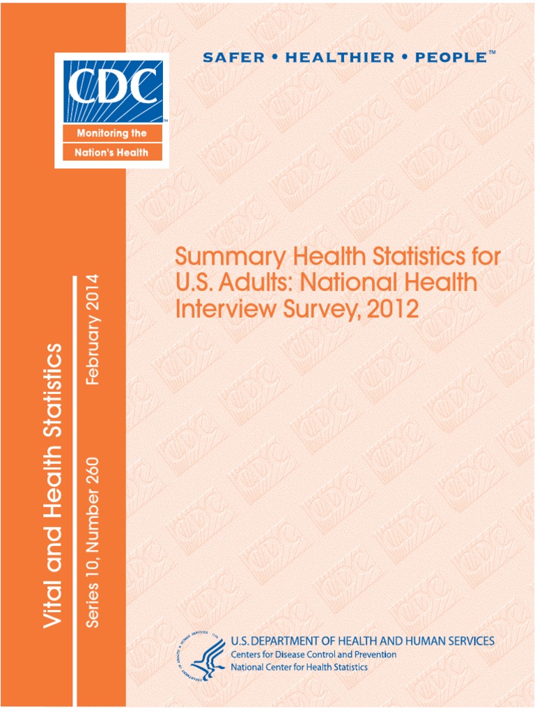 Summary Health Statistics For U.S. Adults: National Health Interview ...