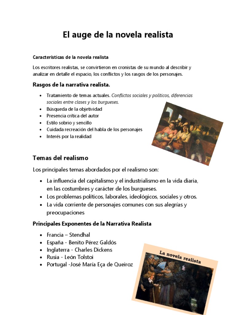 El Auge de La Novela Realista | Realismo literario | Ciencia filosófica