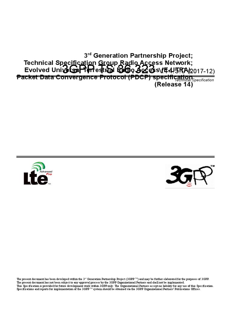 PDCP in LTE | PDF | Internet Protocols | 3 Gpp