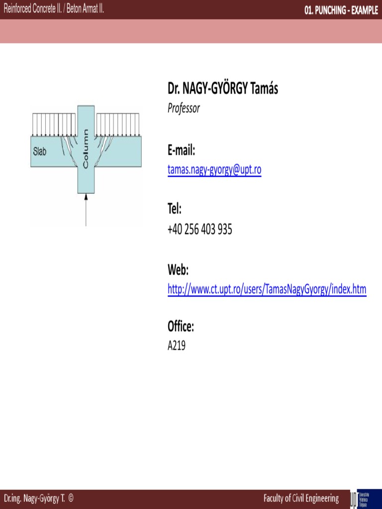 01E Punching Example 2017 03 24 | PDF | Composite Material | Concrete