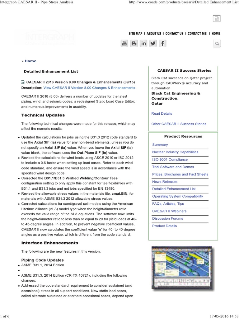 Caesar II 2016 Version Updates | PDF | Menu (Computing) | Application ...
