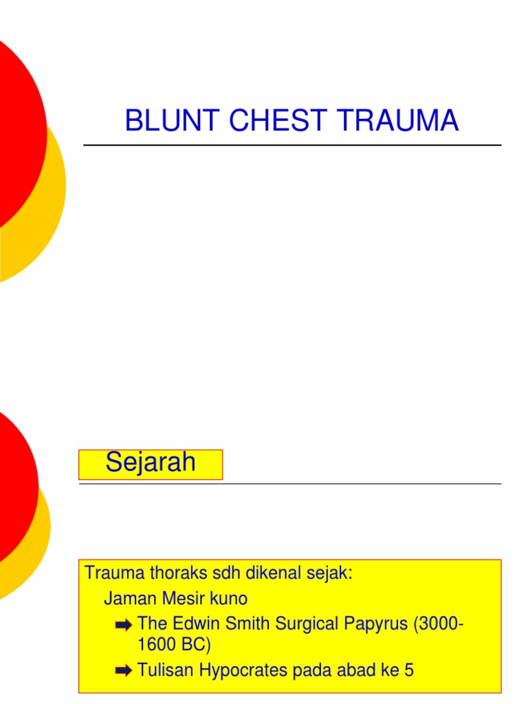 Blunt Chest Trauma | PDF