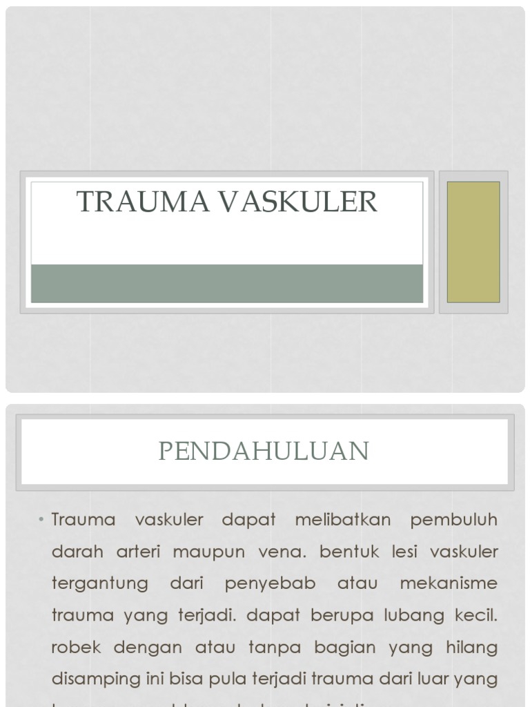 Trauma Vaskuler | PDF