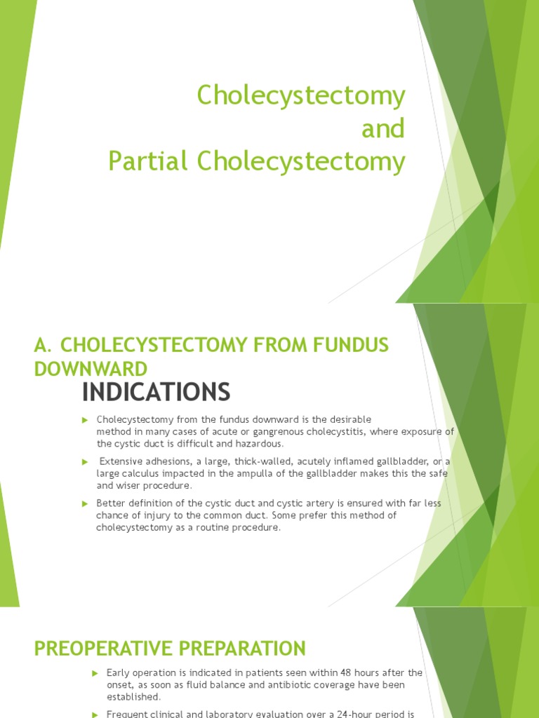 Cholecystectomy Techniques Guide | PDF | Gallbladder | Diseases And ...