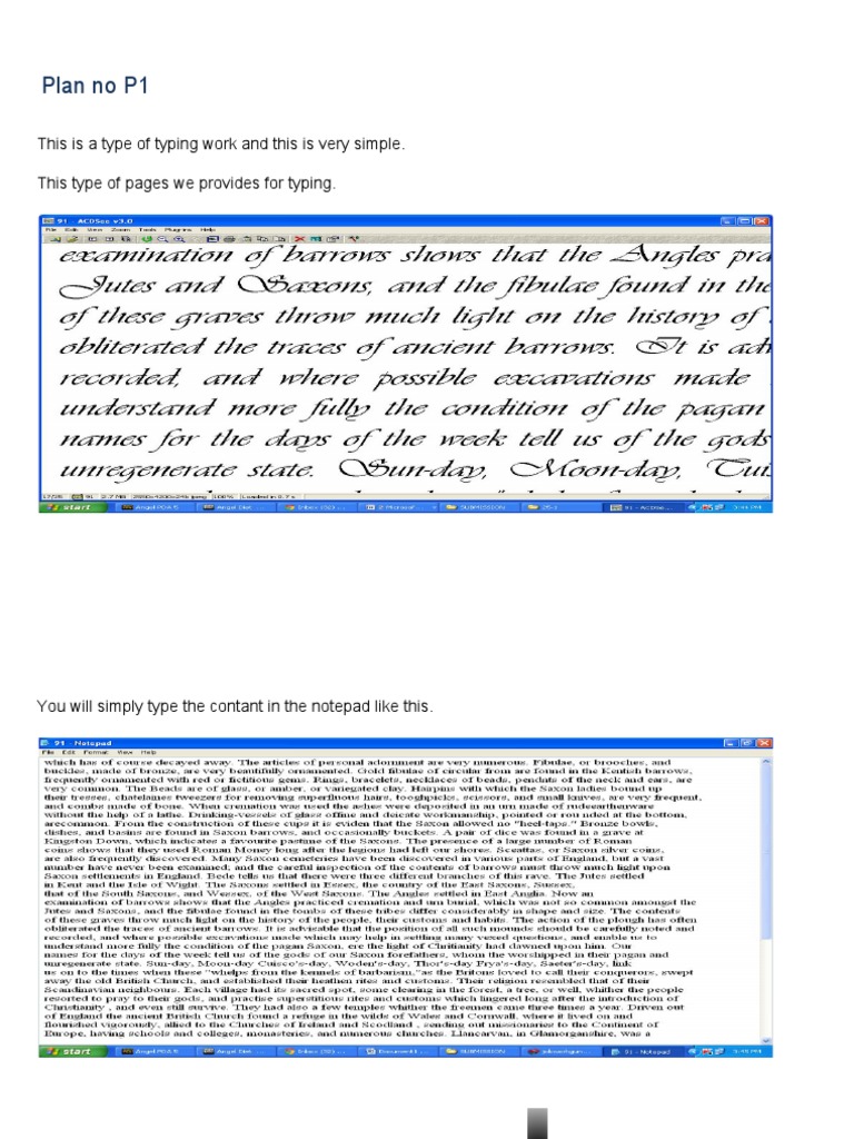Plan No P1: This Is A Type of Typing Work and This Is Very Simple. This ...