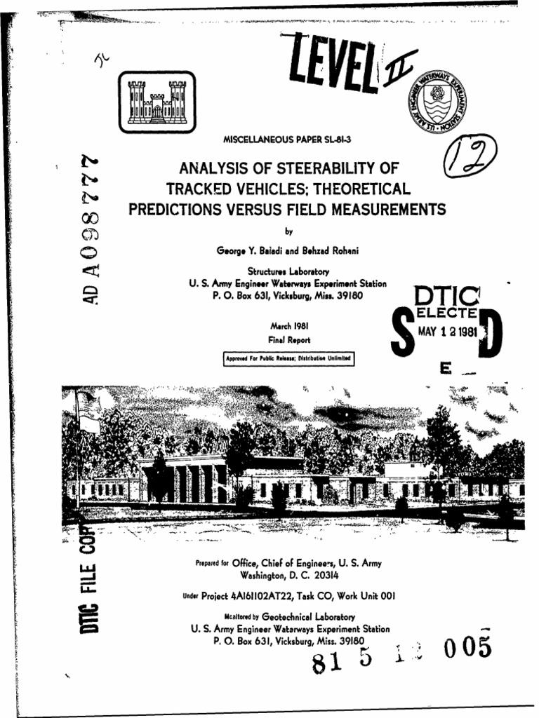 Level: Analysis of Steerability of Tracked Vehicles Theoretical ...