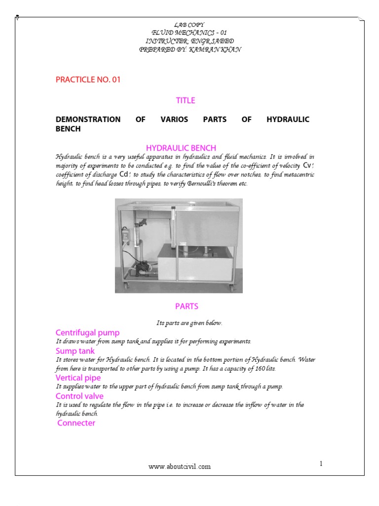 Fluid Mechanics Lab | PDF | Buoyancy | Fluid Dynamics