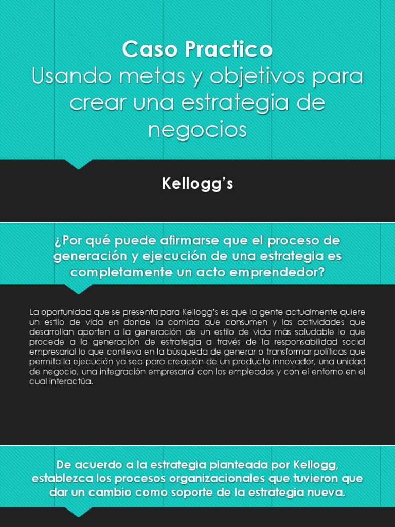 Caso Practico - Estrategias de Negocios Kellogg S | Descargar gratis PDF | Reclutamiento ...