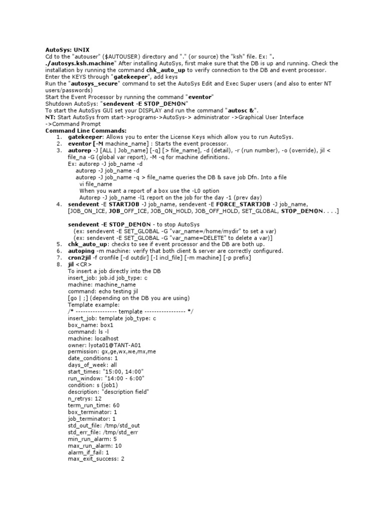 Auto Sys | PDF | Command Line Interface | Operating System Technology