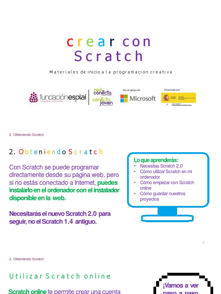 Crear Con Scratch - Obteniendo Scratch | Descargar gratis PDF | Scratch (lenguaje de ...