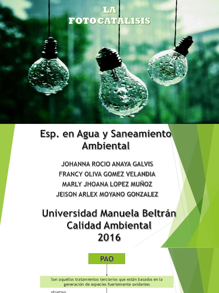 Fotocatálisis en Purificación de Aguas | PDF | Fotoquímica | Catálisis