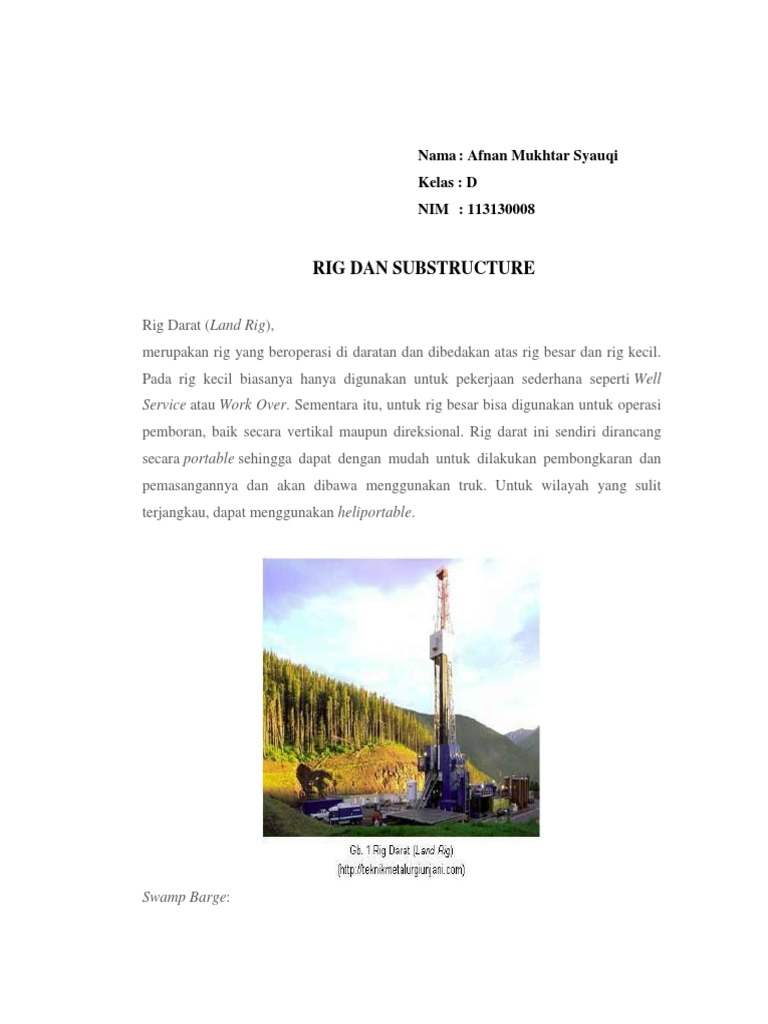 Rig Dan Substructure | PDF