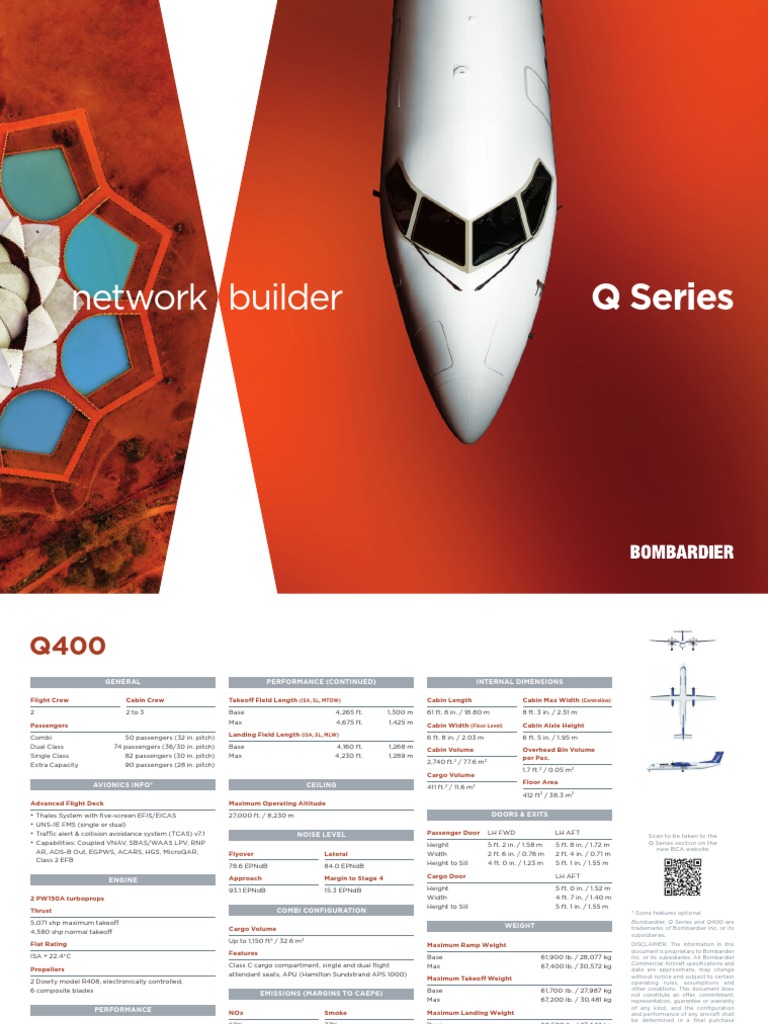 Factsheet Q Series Q400 | PDF | Aircraft | Airliner