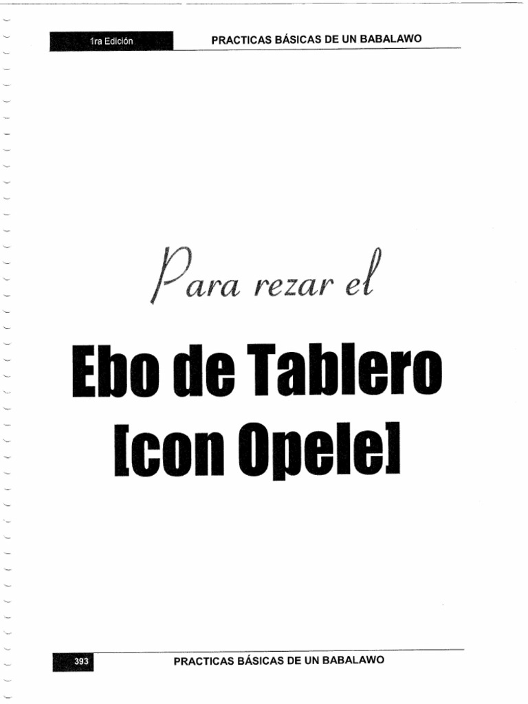 Ebo Riru Con Opele PDF | PDF