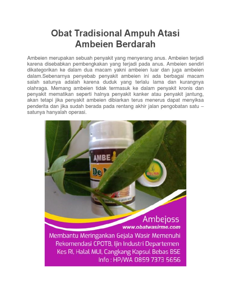 7 Macam Obat Wasir Di Apotik Paling Ampuh Dan Aman Rekomendasi Dokter | PDF