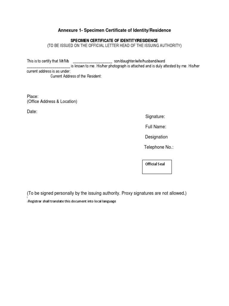Annexure 1 | Government And Personhood | Document